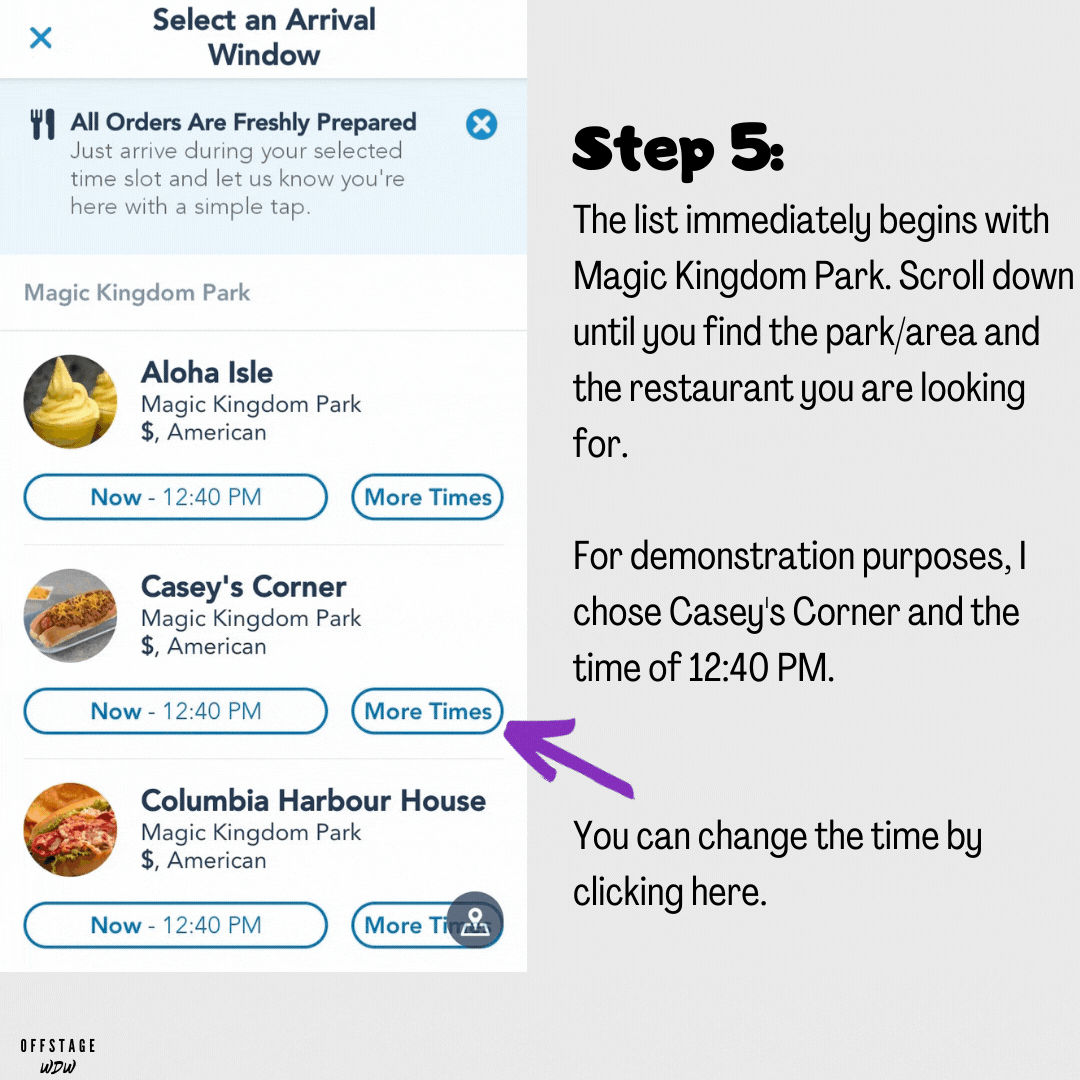A Step-By-Step Guide to Mobile Orders - Offstage WDW
