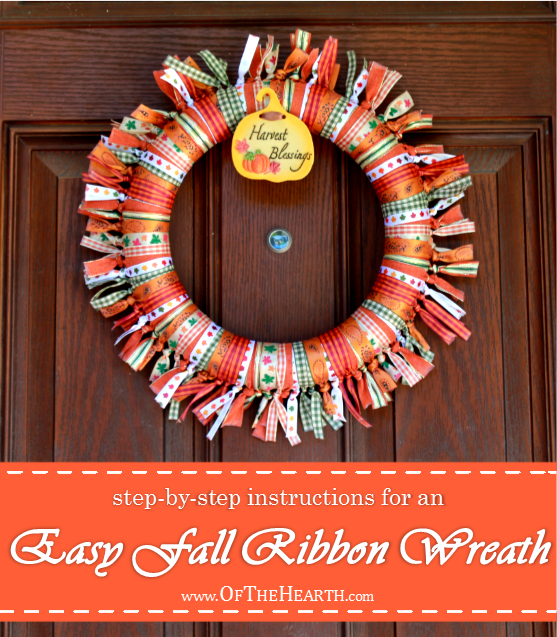 Easy Fall Ribbon Wreath