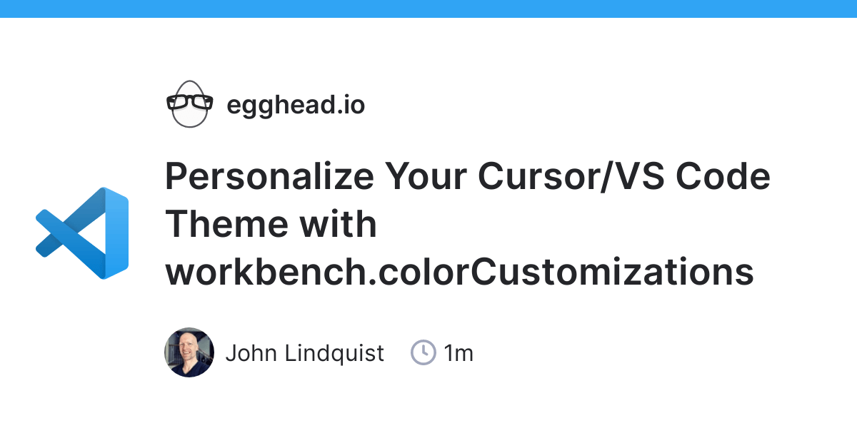 Personalize Your Cursor Vs Code Theme With Workbench