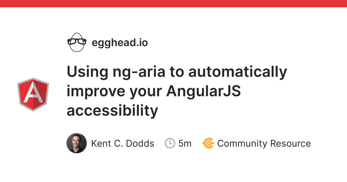 Using Ng Aria To Automatically Improve Your Angularjs Accessibility