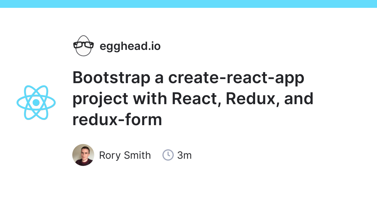 Bootstrap A Create React App Project With React Redux And Redux Form