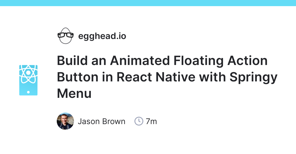 Build An Animated Floating Action Button In React Native With Springy