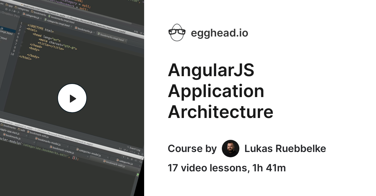 Angularjs Application Architecture Egghead Io