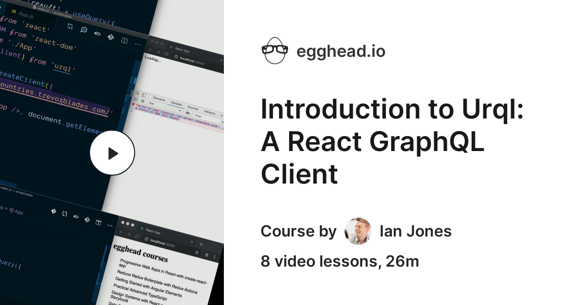 Introduction To Urql A React Graphql Client Egghead Io