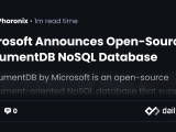 Microsoft Announces Open Source Documentdb Nosql Database Daily Dev