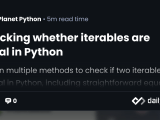 Checking Whether Iterables Are Equal In Python Daily Dev