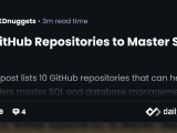 10 Github Repositories To Master Sql Daily Dev