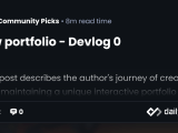 New Portfolio Devlog 0 Daily Dev
