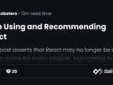Stop Using And Recommending React Daily Dev