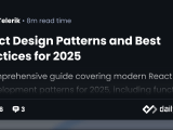 React Design Patterns And Best Practices For 2025
