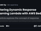 Mastering Dynamic Response Streaming Lambda With Aws Bedrock And