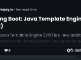 Spring Boot Java Template Engine Jte Daily Dev