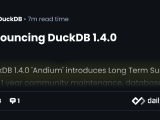 Announcing Duckdb 1 4 0 Daily Dev