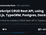Typescript Crud Rest Api Using Nest Js Typeorm Postgres Docker And
