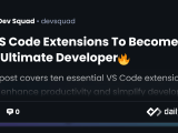 Shared Post At Dev Squad Daily Dev