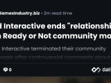 Void Interactive Ends Relationship With Ready Or Not Community