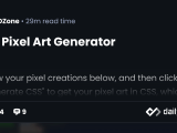 Css Pixel Art Generator Daily Dev