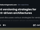 Event Versioning Strategies For Event Driven Architectures Daily Dev