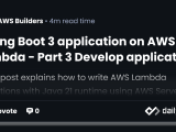 Spring Boot 3 Application On Aws Lambda Part 3 Develop Application