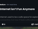The Internet Isn T Fun Anymore Daily Dev