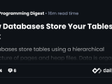 How Databases Store Your Tables On Disk Daily Dev