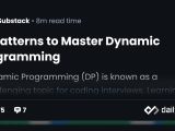20 Patterns To Master Dynamic Programming Daily Dev