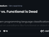 Oop Vs Functional Is Dead Daily Dev