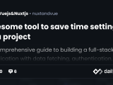 Awesome Tool To Save Time Setting Up A Project Daily Dev