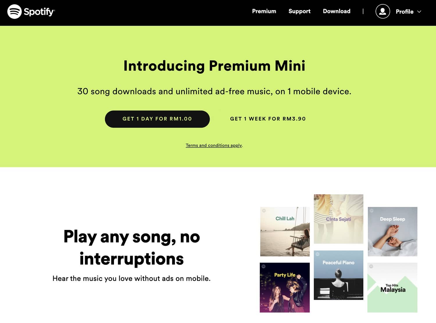 Spotify Premium Mini - A New Daily And Weekly Subscription Plan