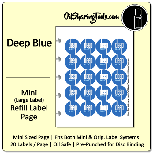 Deep Blue (Large) Mini Label Page – Oil Sharing Tools