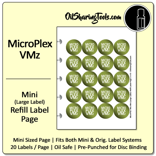 MicroPlex VMz (Large) Mini Label Page – Oil Sharing Tools