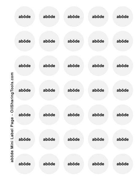Abode Mini Label Page – Oil Sharing Tools