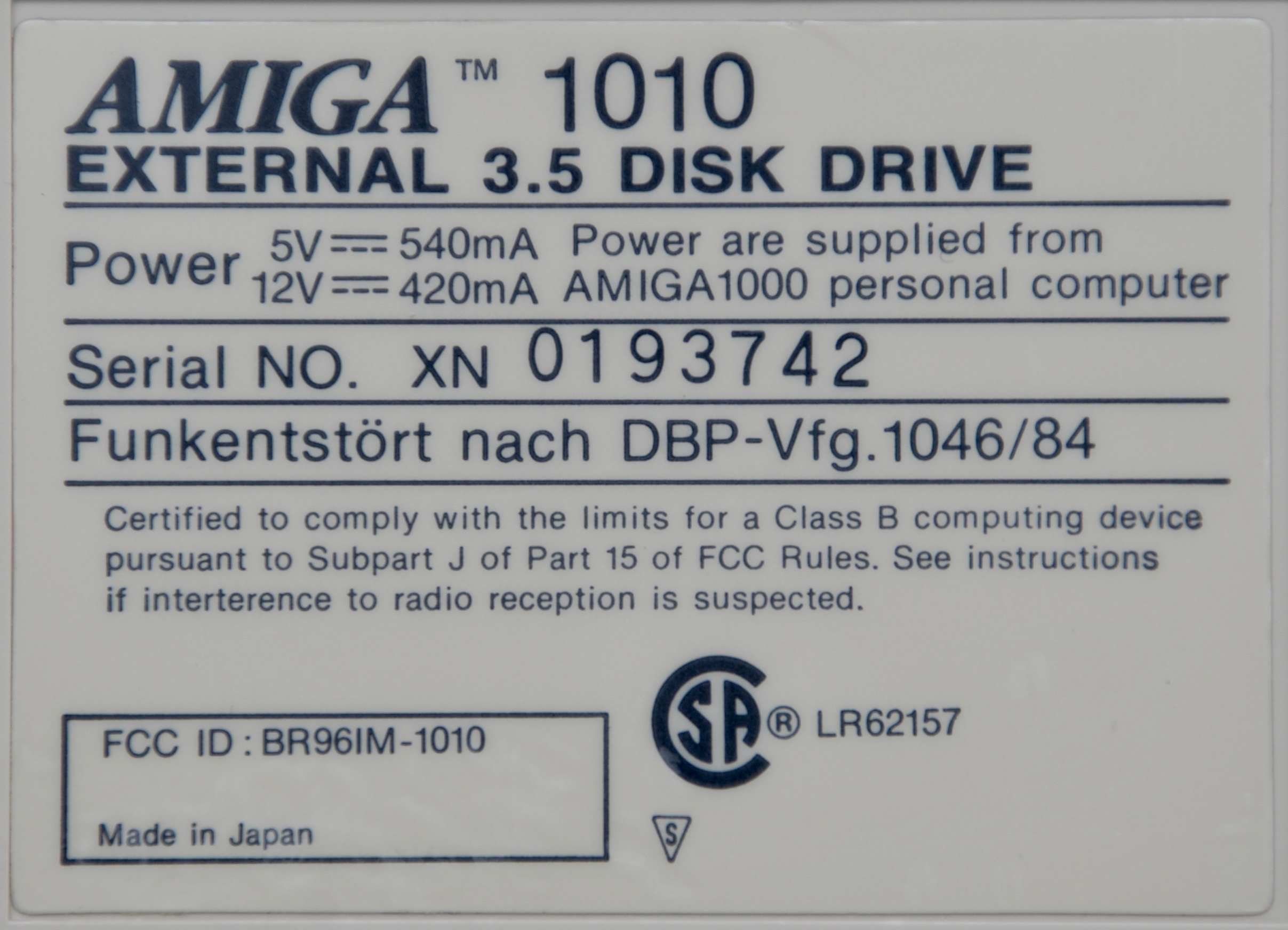 Amiga 1010 FDD - Old Crap Vintage Computing