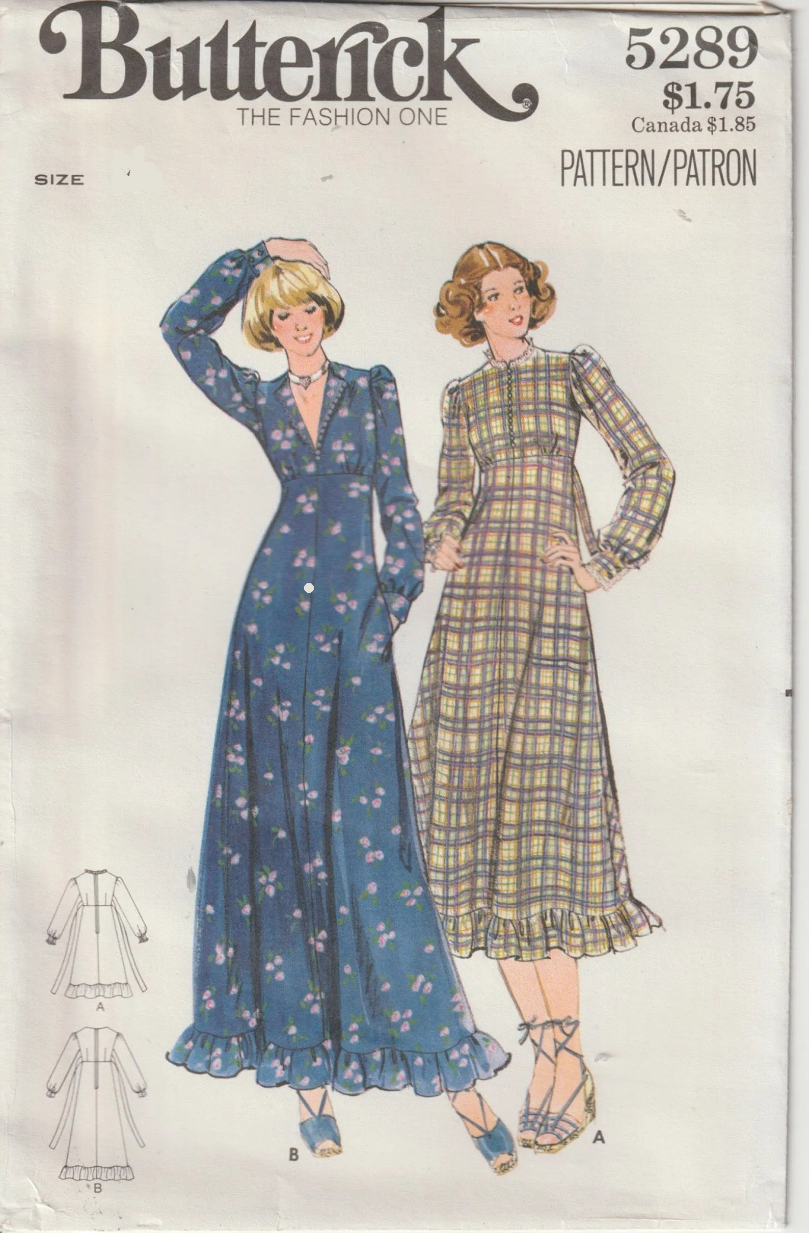 Sewing & Fiber Kits & How To Patterns Vintage Butterick Dress Pattern ...