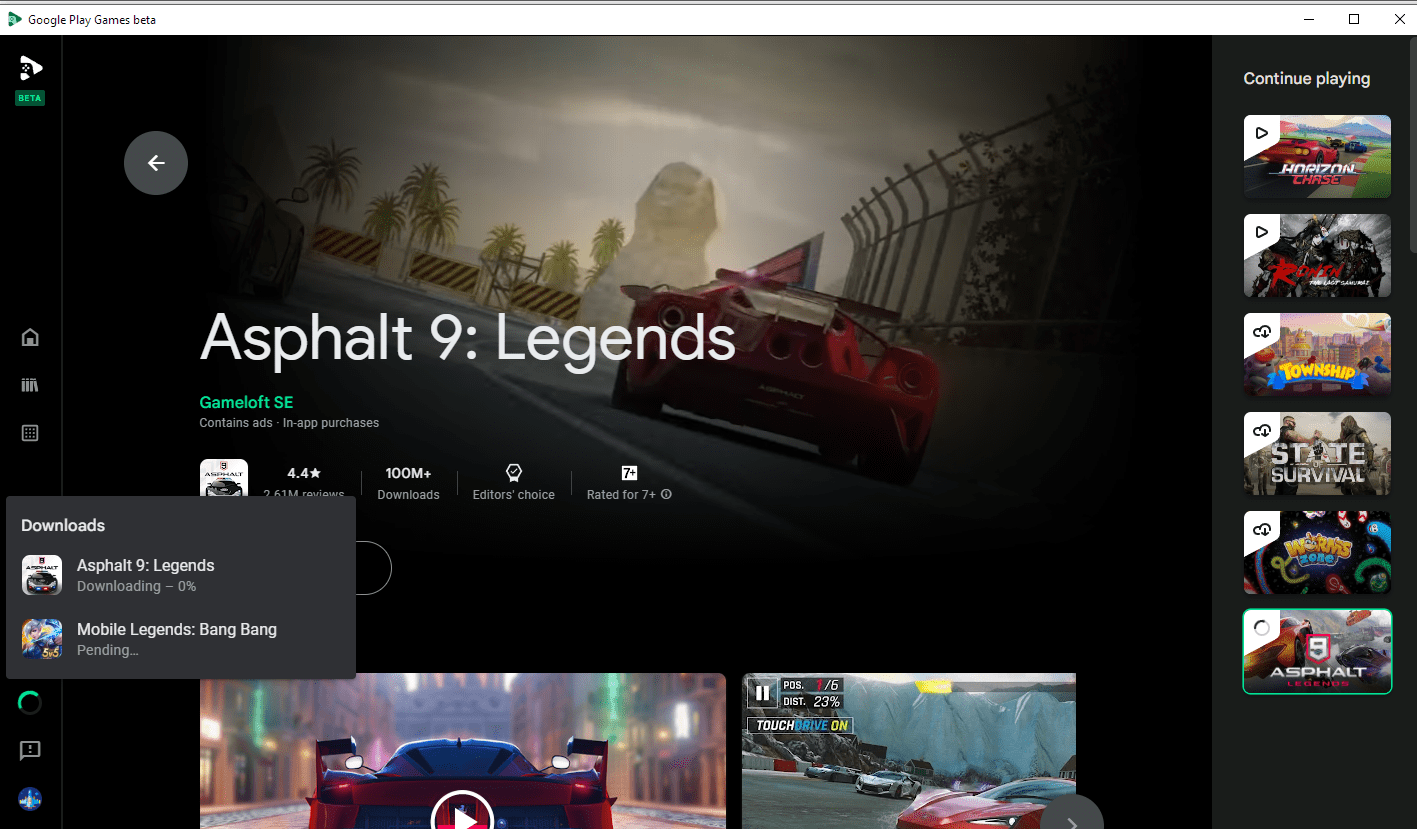 Google Play Beta Main Permainan Dari Google Play Store Di Pc