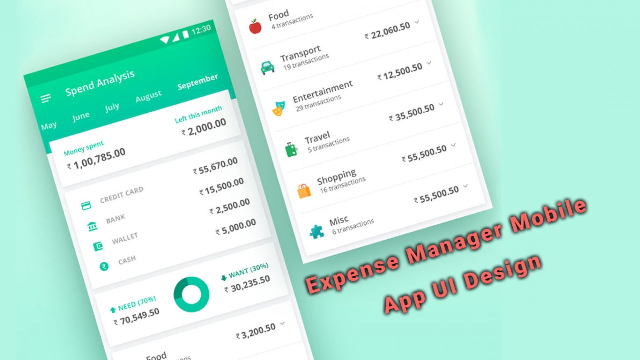 30 Interesting Expense Manager Mobile App UI Design - OnAirCode