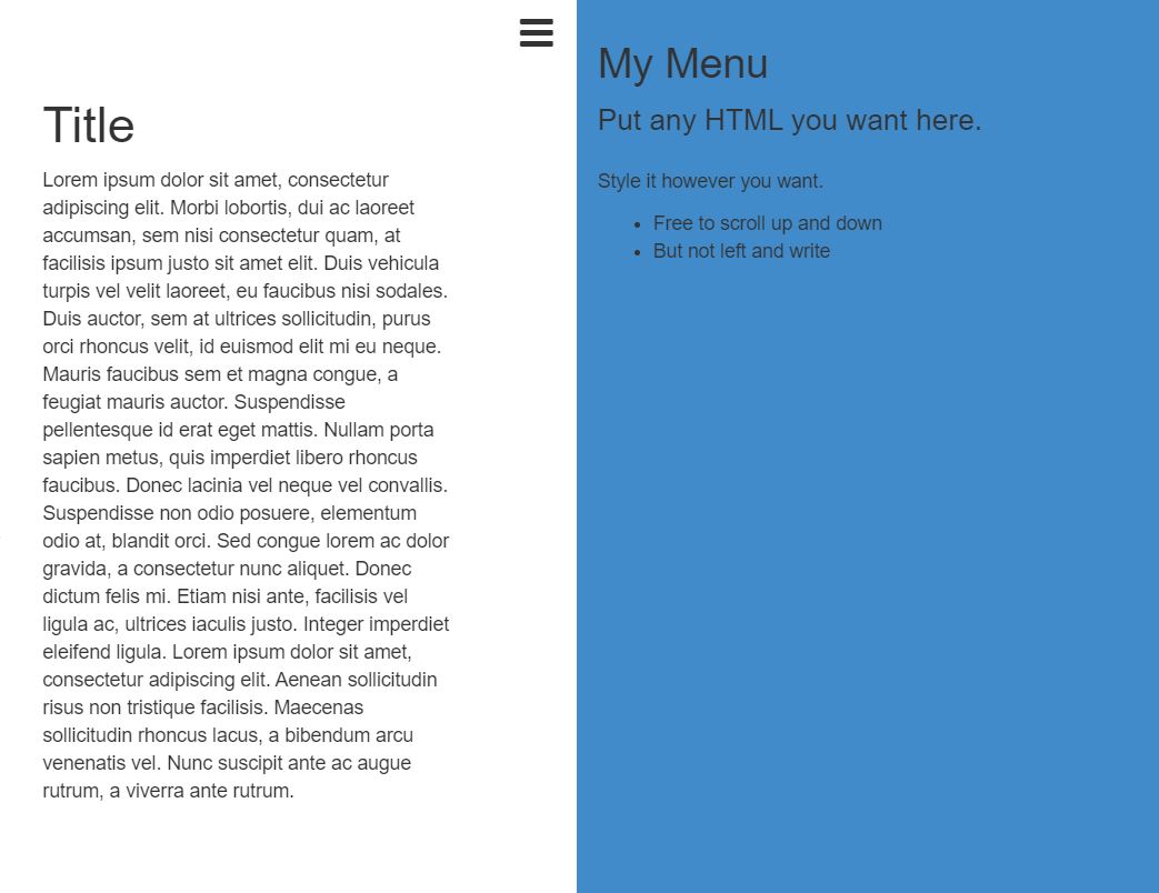 20+ Bootstrap Off Canvas Menu Design Examples - OnAirCode
