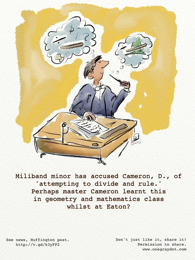 Politics: Cameron accused of divide and rule cartoon | Onegraydot