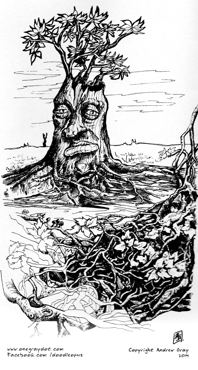 The Old Tree Man | Onegraydot