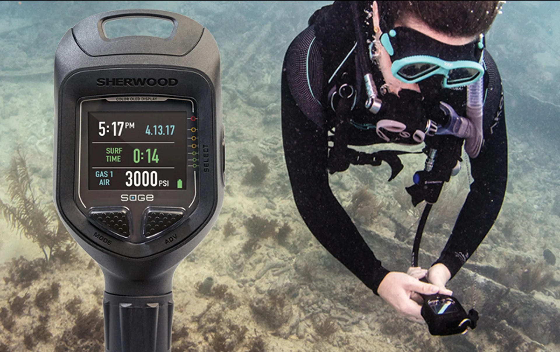 Sherwood Scuba Sherwood Scuba Beacon Air Integrated Dive Computer New