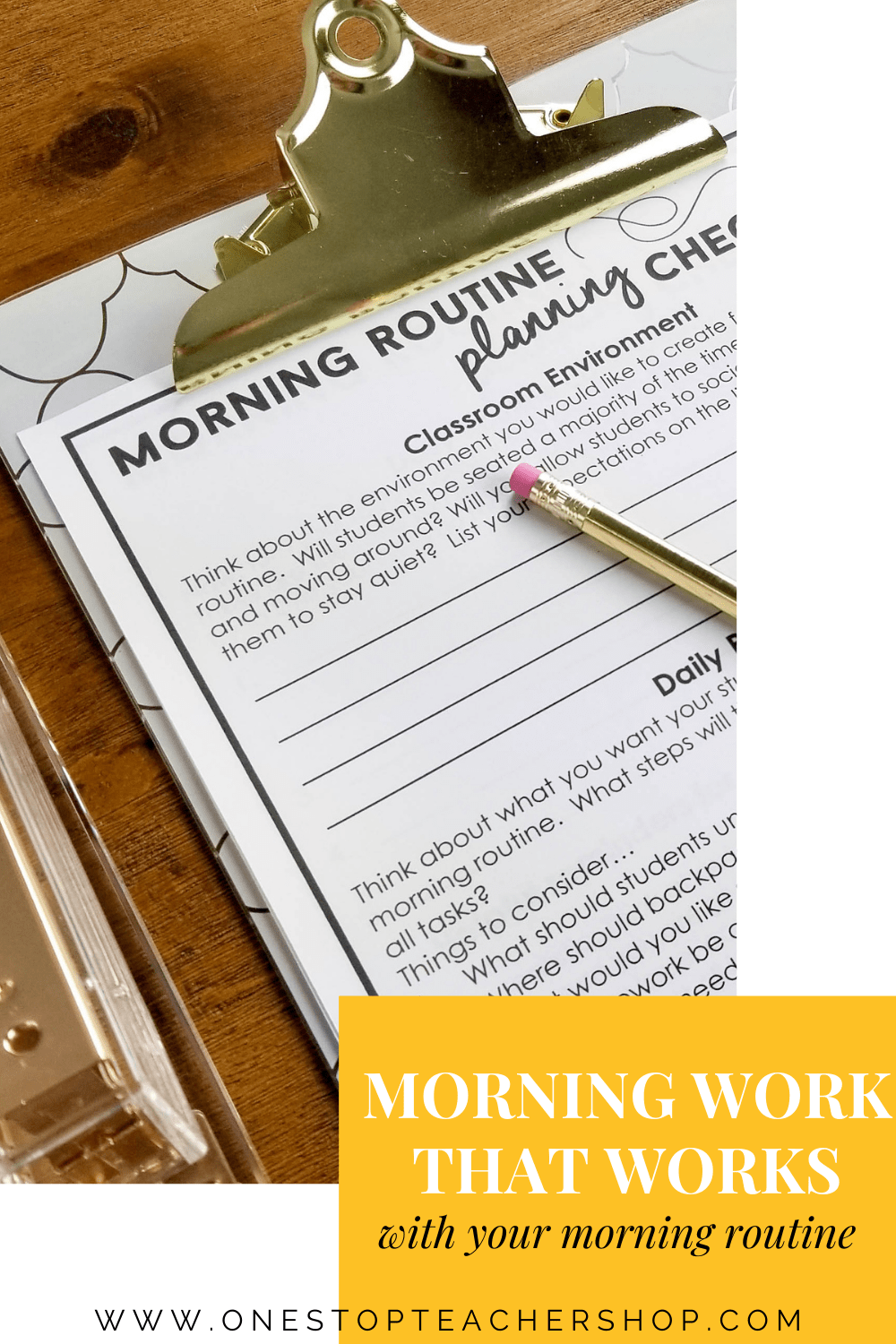 Morning Work that Works with your Morning Routine - One Stop Teacher Shop