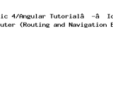 Ionic 4 Angular Tutorial Ionic 4 Router Routing And Navigation