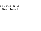 Learn Ionic 3 Easy Steps Tutorial Onlinecode