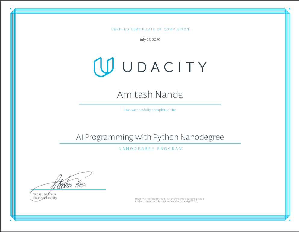 Udacity AI programming with Python Nanodegree Review 2022