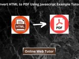 Convert Html To Pdf Using Javascript Example Tutorial