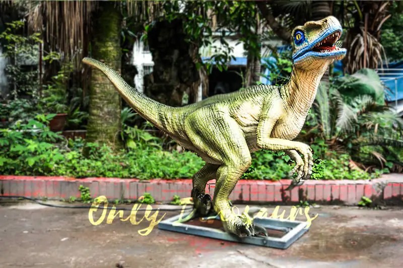 Custom Animatronic Raptor In Green | Only Dinosaurs