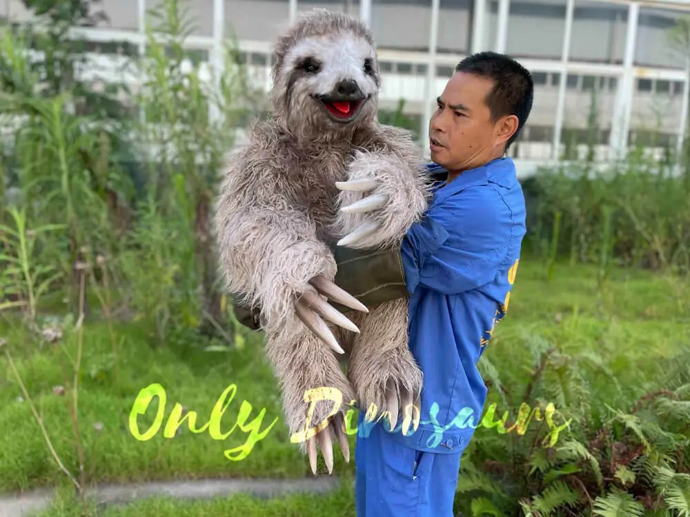 Vivid Handheld Sloth Puppet | Only Dinosaurs