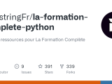 Github Docstringfr La Formation Complete Python Code Et Ressources