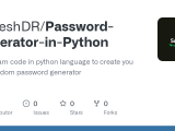 Github Sudeshdr Password Generator In Python A Program Code In