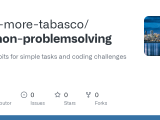 Github Add More Tabasco Python Problemsolving Python Bits For Simple